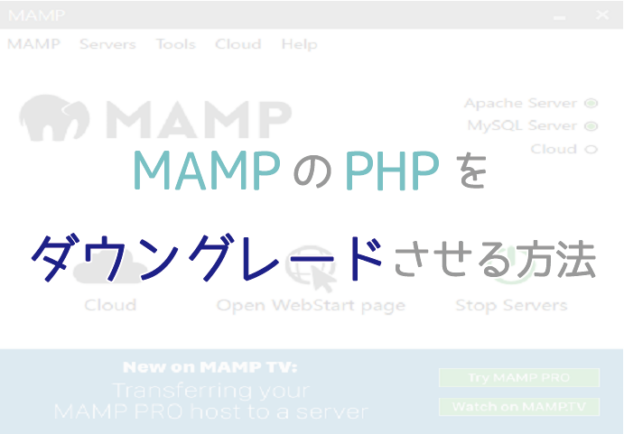 MAMPのPHPをダウングレードさせる方法 | 株式会社TORAT | 東京都中央区のweb制作開発会社